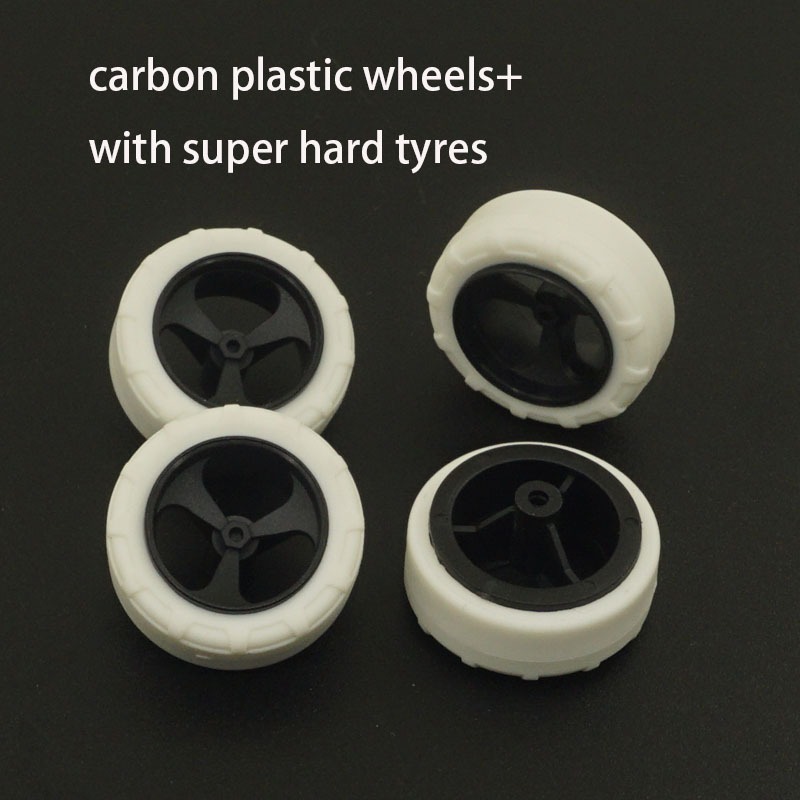project D mini 4wd parts carbon small wheels maroon super hard tyre ...