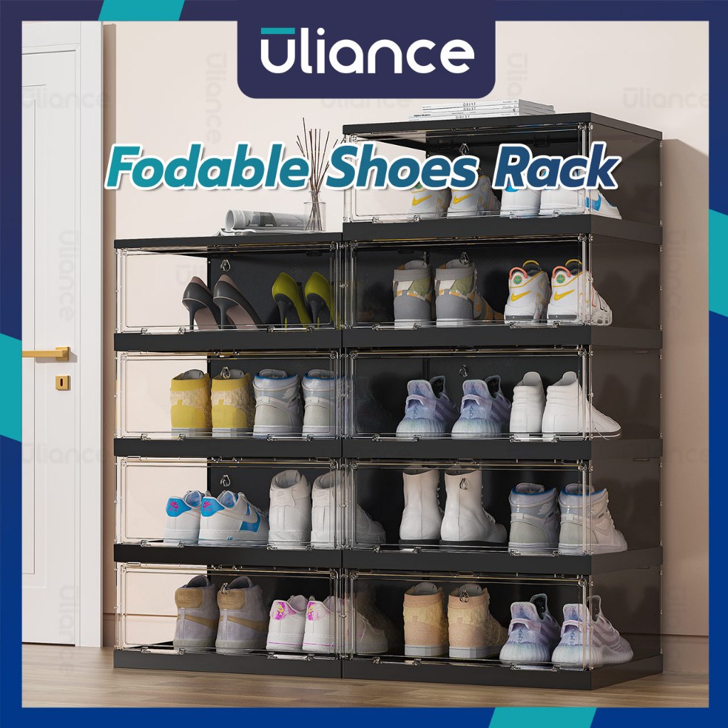 【Installation Free】Uliance Foldable Shoe Rack Folding Shoe Cabinet ...