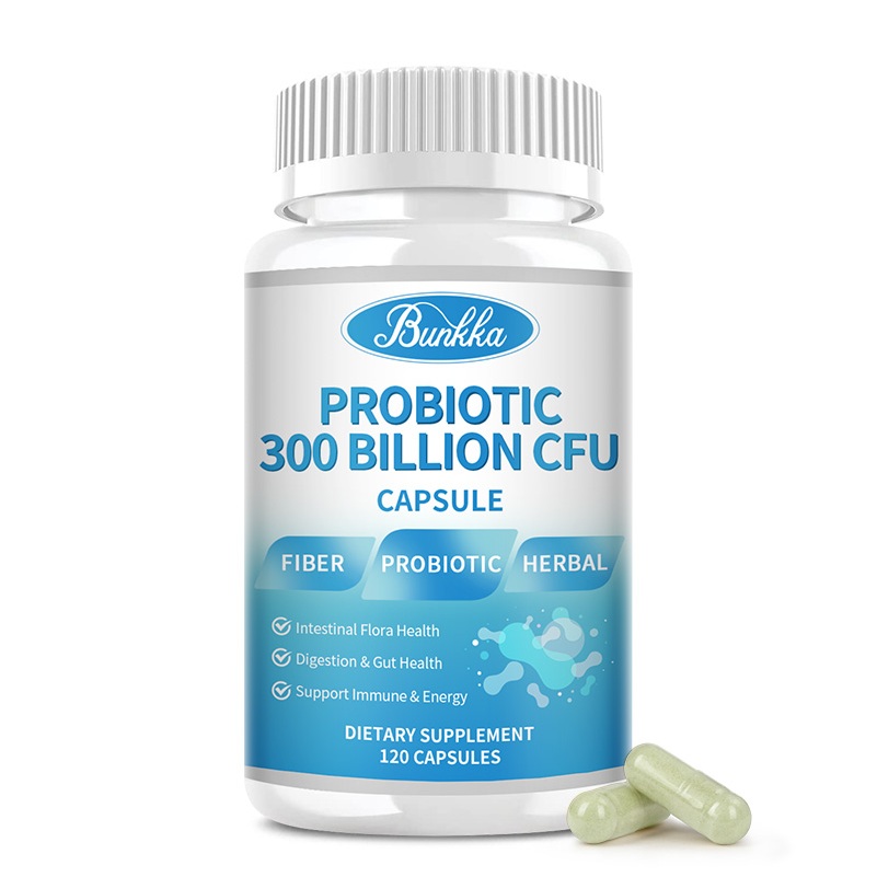 Bunkka Probiotics Capsules 300 Billion CFU with Digestive Enzymes ...