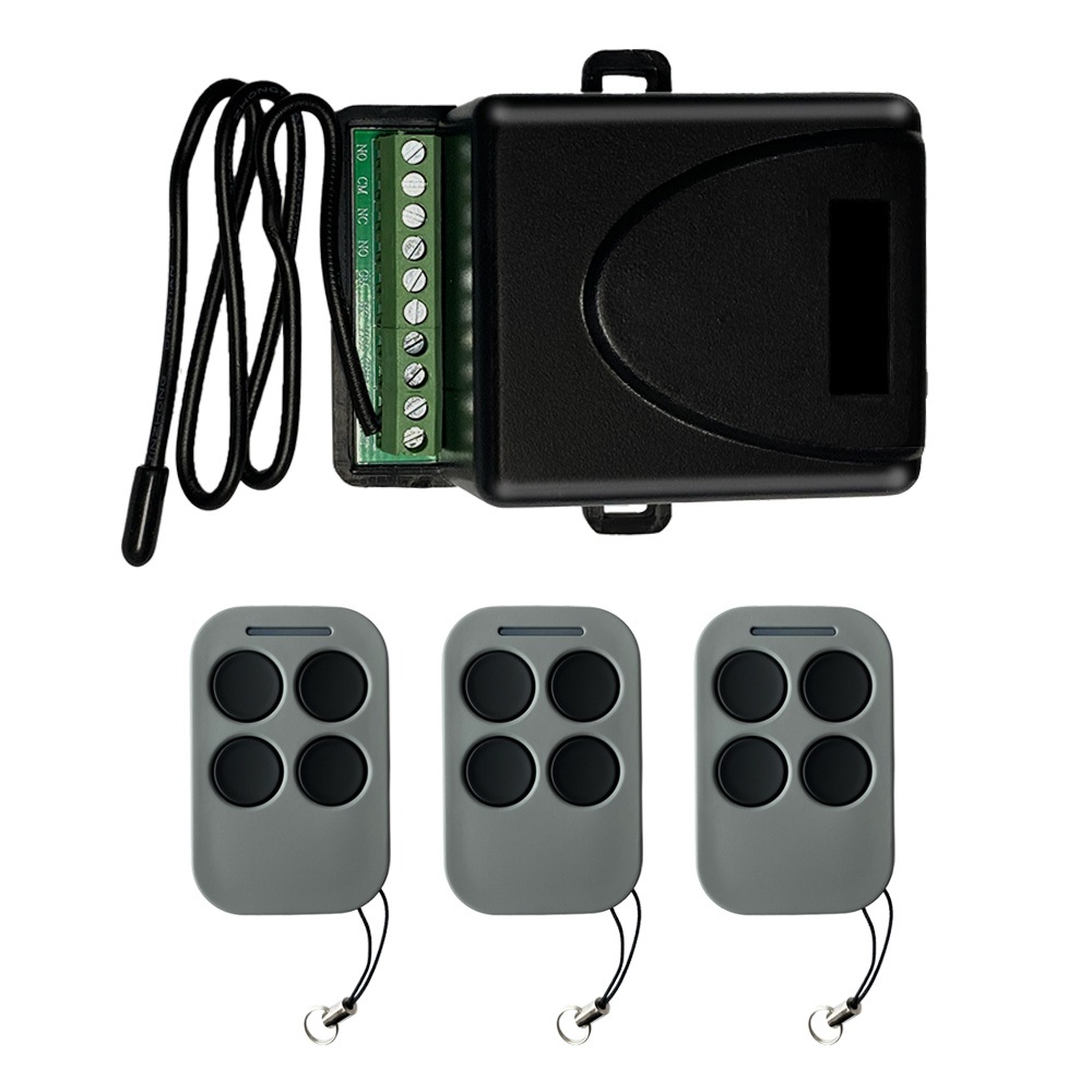 Universal Garage Door Auto Gate Opener 433.92mhz Rolling Code Remote Control And 12-24v AC DC ...