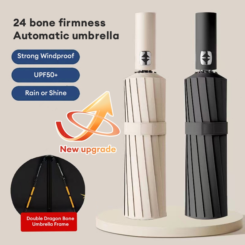 【Ready Stock 】High Quality 24 Bone Umbrella Automatic Umbrella Folding ...