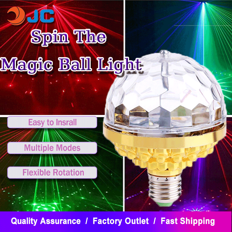 JC Disco Rotating Ball Lamp Party Light Dj Dancing Magic Crystal Ball ...