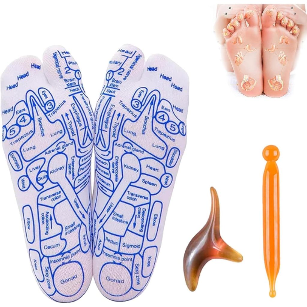 Reflexology Socks with Trigger Point Massage Tool, Foot Pain Relief ...