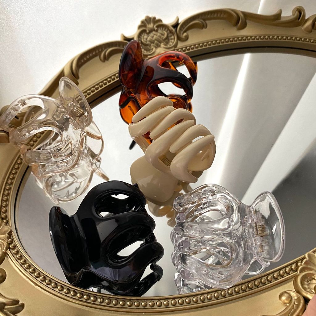 Korean Plastic Transparent Hair Clip Women French Simple Elegant Hair ...