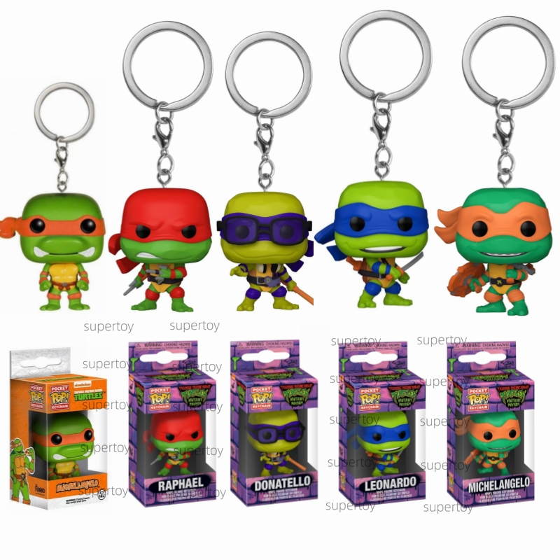 Funko Pop Keychain TMNT - Michelangelo Leonardo Donatello Raphael ...