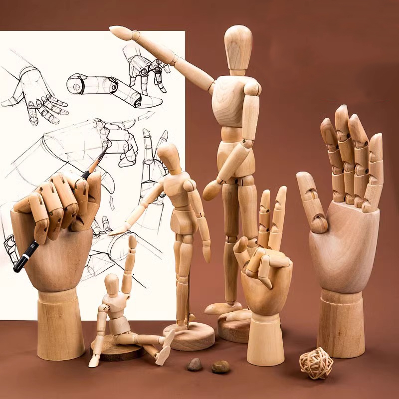 Sketch mannequin wooden joint mannequin artist small wooden man wooden ...