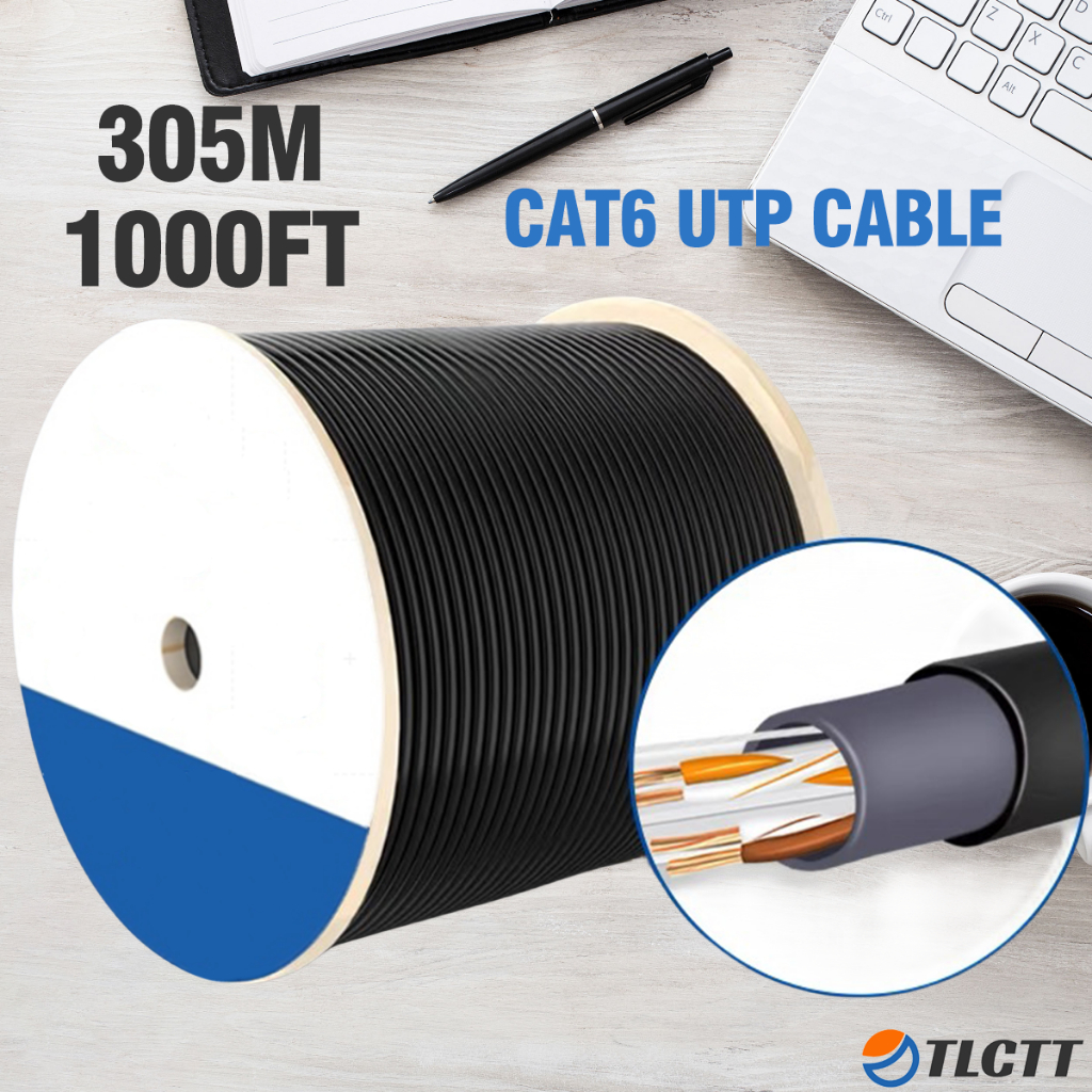 305M CAT6 UTP CABLE OUTDOOR SOLID CCA NETWORK CABLE LAN CABLE Bundled ...