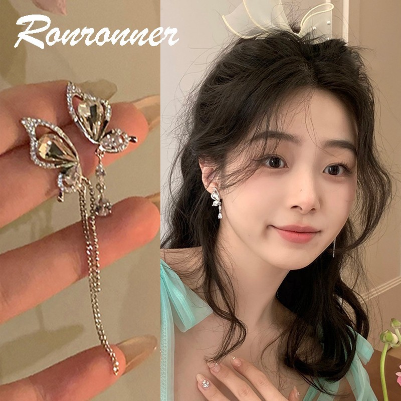 Purple Butterfly Earrings for Prom Dress Elegant Earings Hikaw for ...