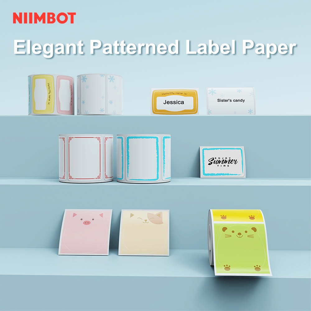 NIIMBOT B21/B1/B3S/B203 Label Paper Name Sticker Waterproof Classified Storage Color Sticke ...