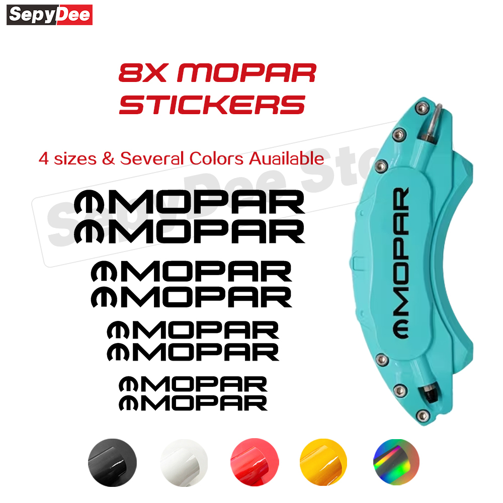 8x Mopar Brake Caliper High Temp Decals Sticker, Brake Caliper Decals, Brake Caliper Stickers ...