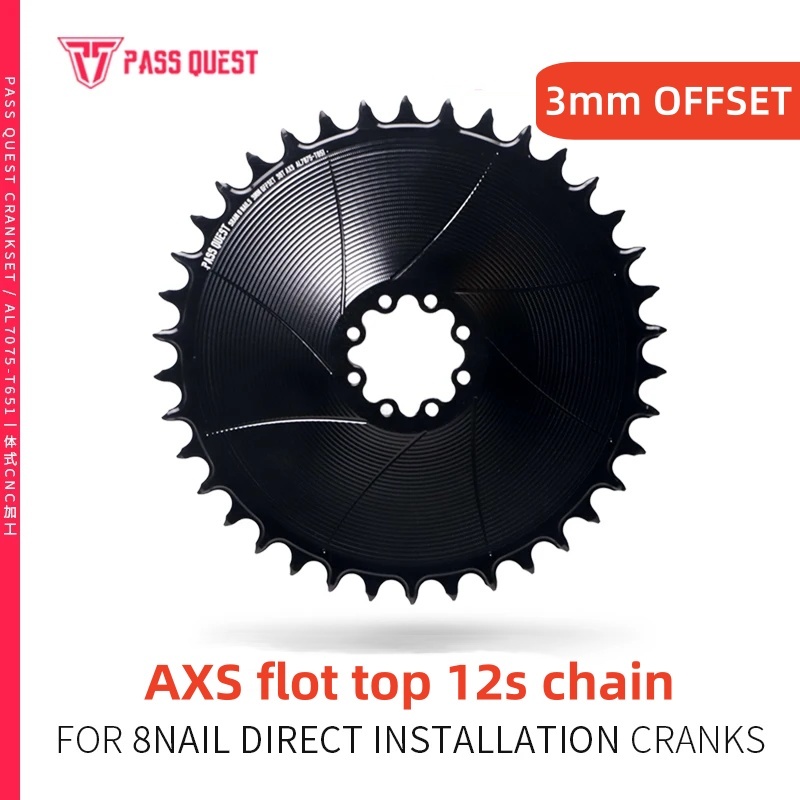 Chainring PASS QUEST 8 Bolt direct mount sram Force Red Rival AXS 3mm ...