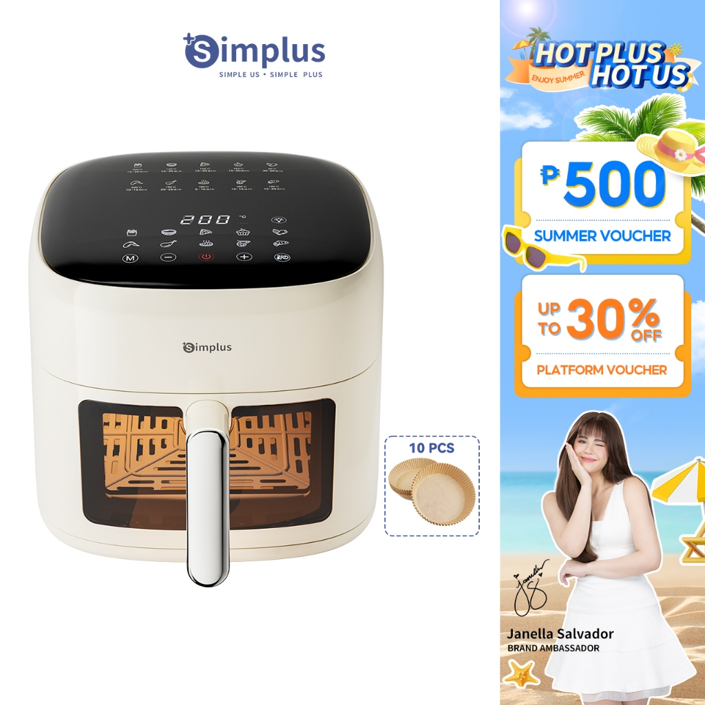 Simplus Air Fryer 6L Visible Oil-free Touch Screen Large Capacity ...