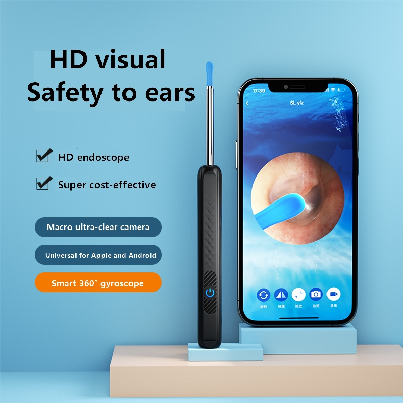 Wifi Wireless Otoscope Removing Earwax Tool with LED Light - HD Visual ...