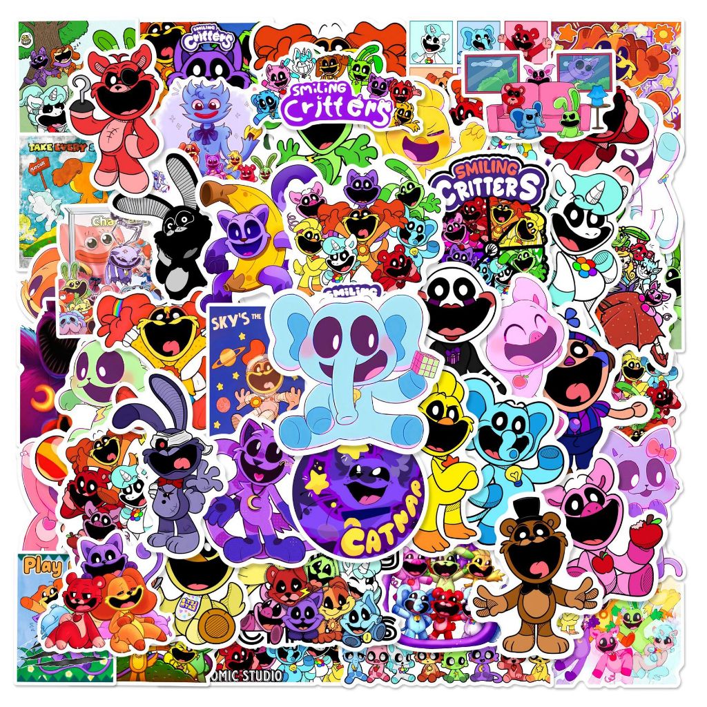 Smiling Critters stickers kit 50 pcs catnap dogday poppy playtime3 ...