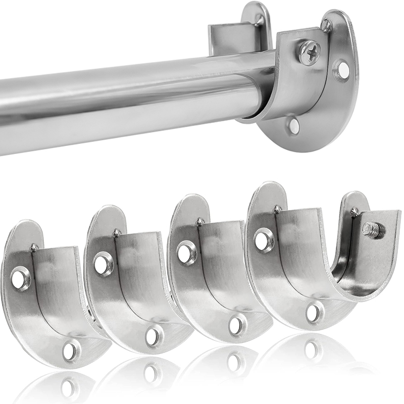 Stainless Steel Clothes Rail Closet Rail Curtain Rod Holder / U-Shaped ...