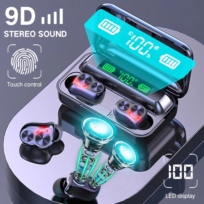 Wireless Headphones Gaming Headsets Bluetooth Stereo Sports Earbuds ...