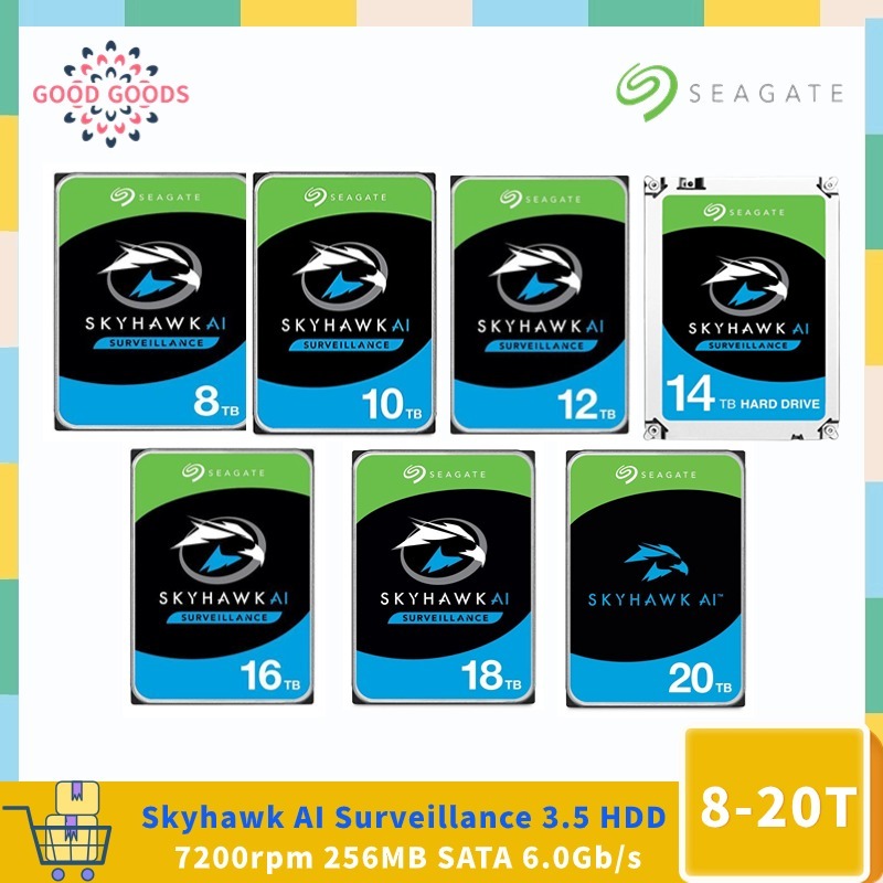 Seagate Skyhawk AI 8TB 10TB 12TB 14TB 16TB 18TB 20TB Surveillance ...