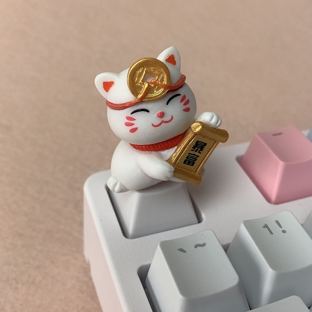 Personalized Creative Keycap for Mechanical Keyboard Cute Lucky Cat ...