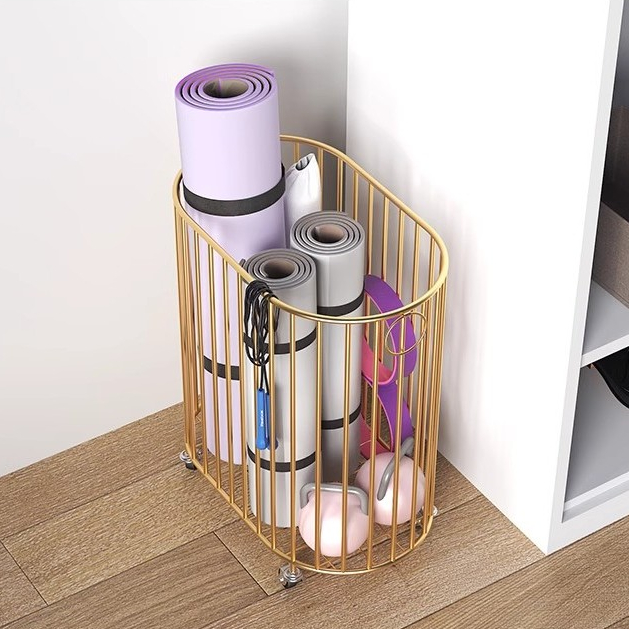 Dirty Clothes Basket Yoga Mat Storage Cylinder Basket Badminton Racket ...