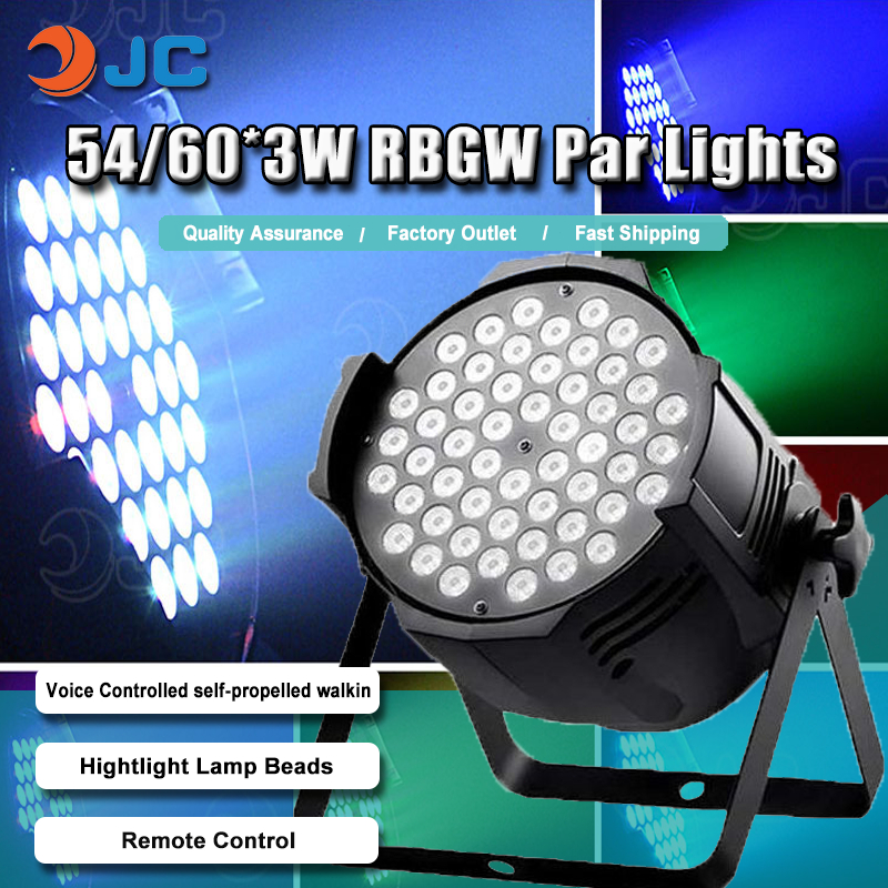 JC Par LED Light RGB Stage Lights 54/60*3W with DMX Control for Church ...