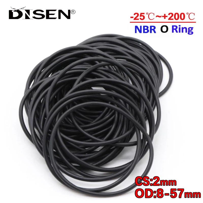 CS 2mm Rubber O Ring Gaskets Seal Black Nitrile Rubber Bands High ...