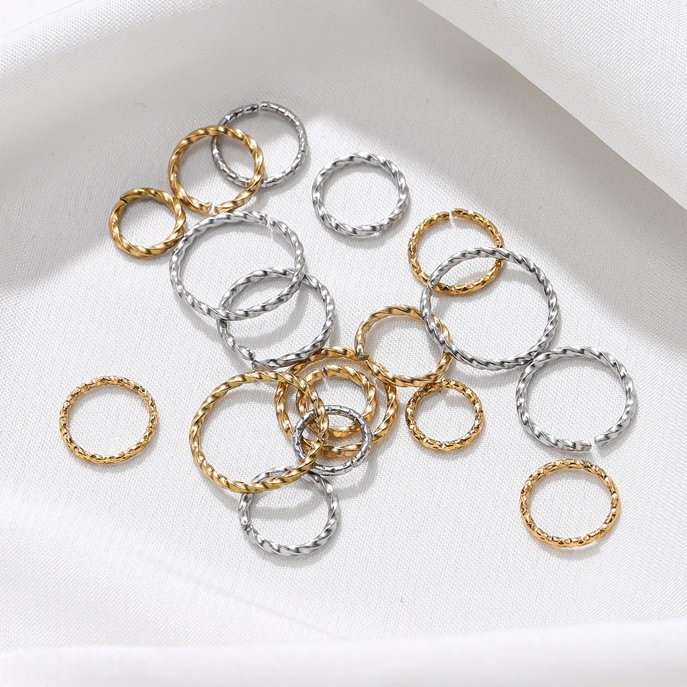 St. kunkka 10-50Pcs Stainless Steel Embossing Wreath Round Open ...