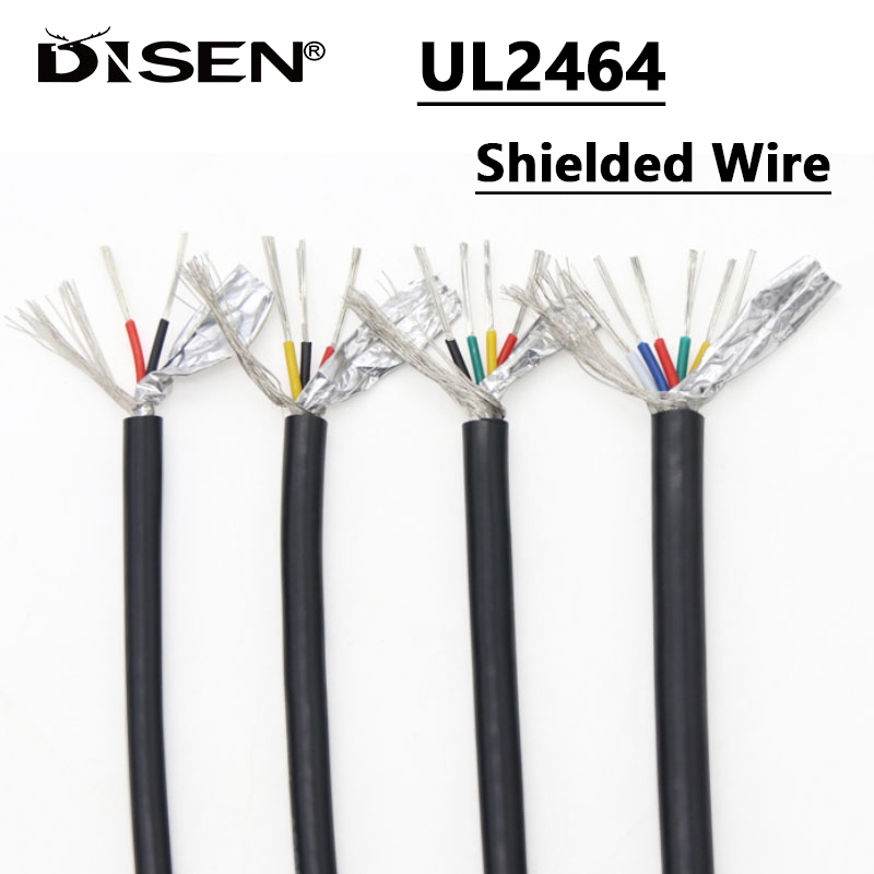 1Meter UL2464 Shielded Sheathed Cable 2 3 4 5 6 7 8 10 12 Core Multi Flexible 126 24 22 AWG ...