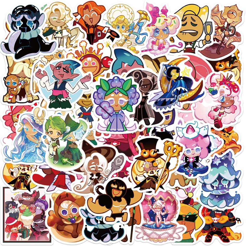 50 pcs Cookie Run Kingdom Graffiti Cartoon Skateboard Waterproof ...