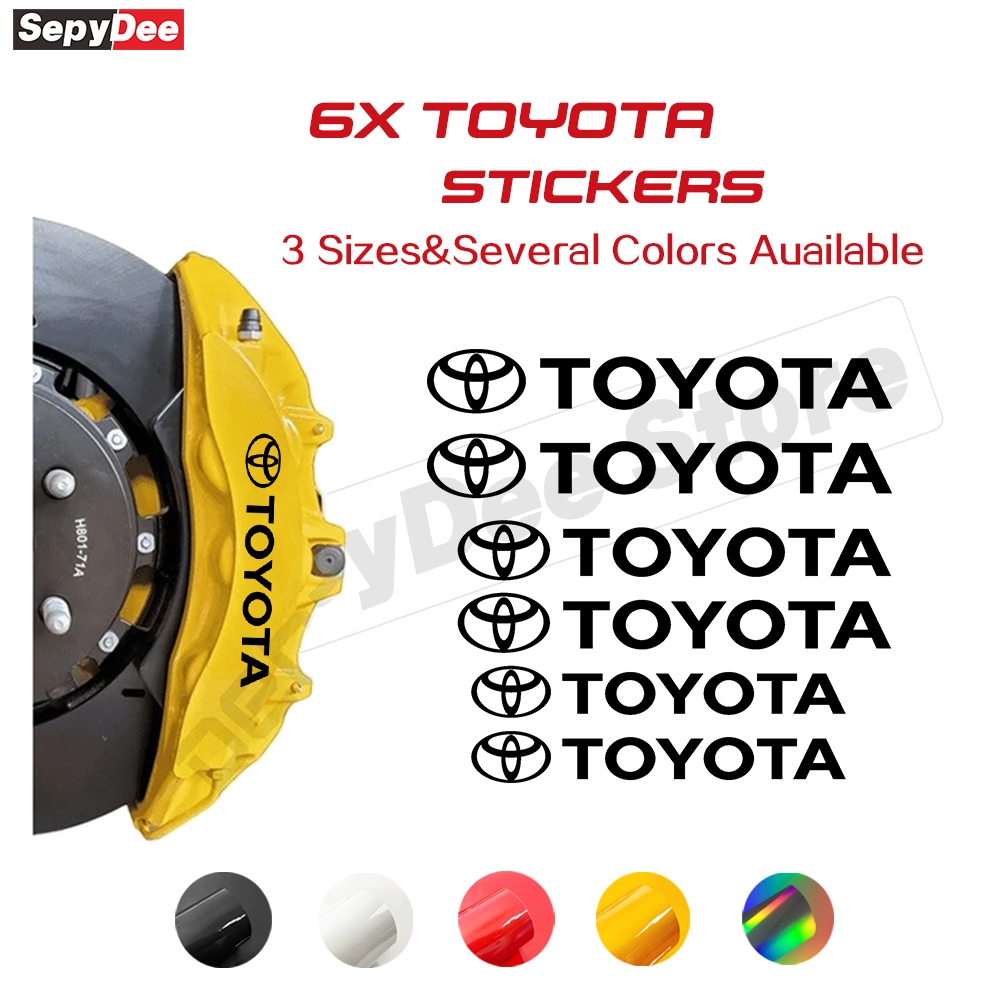 6x Car Brake Caliper High Temp Decals Sticker Waterproof And High ...