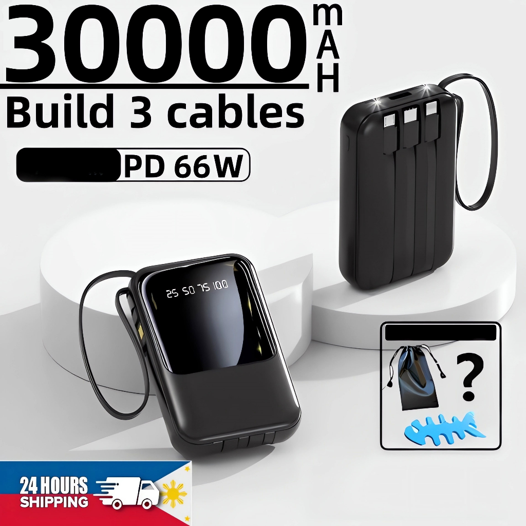 Mini powerbank original 30000mah power bank with LED light portable ...
