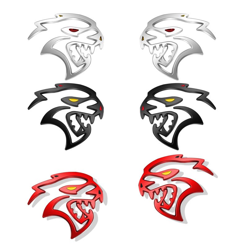High quality 3D metal Car Sticker Hellcat logo Emblem badge for Dodge ...