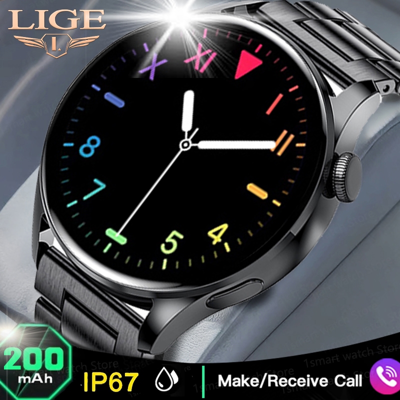 LIGE Full Touch Screen Smart Watch Original Real Time Fitness Tracker ...