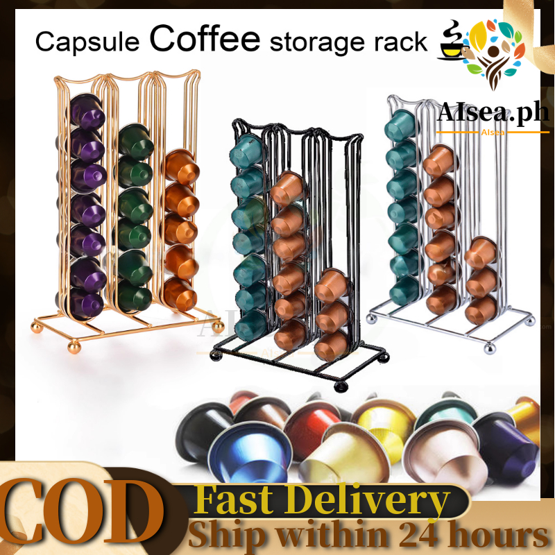 【Ready Stock】42/60 Coffee Pod Stand Nespresso Capsule Holder Chrome ...