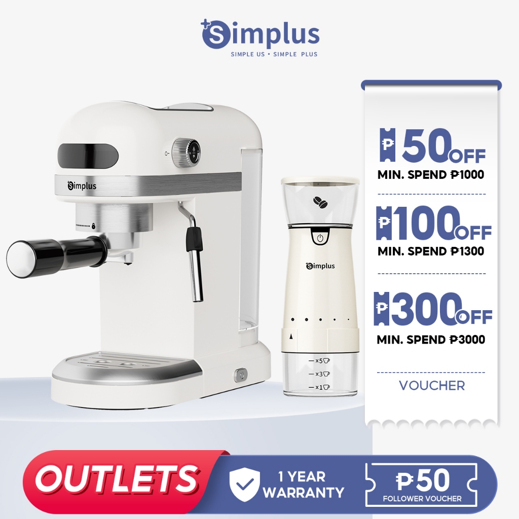 Simplus Espresso Coffee Maker Machine Semi-Automatic With Electric ...