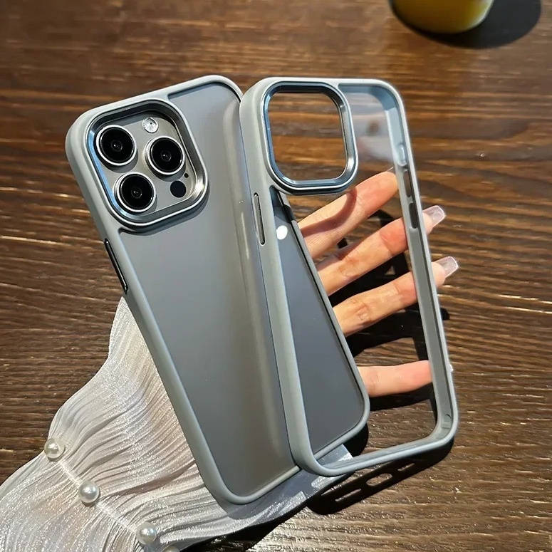 Fashion Metal Frame Case For iPhone16Promax 16plus 15Pro Max 14 13 12 ...