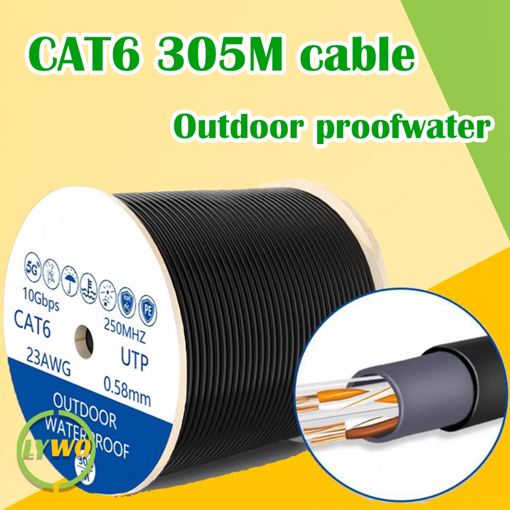 CAT6 UTP 305M 1000Mpbs/1000BASE-T CABLE OUTDOOR SOLID CCA NETWORK CABLE ...