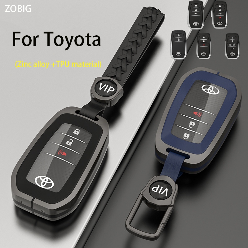 ZOBIG Zinc alloy For toyota Key Fob Cover Car Key Case Shell with ...