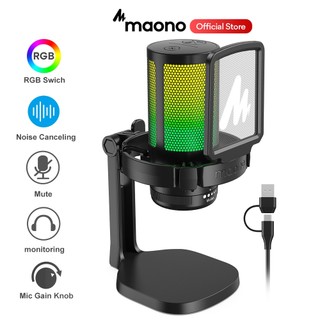 Maono DGM20/DGM20S USB Microphone RGB Gaming Mic Condenser Mic Noise ...
