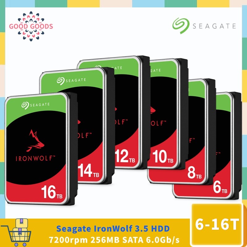 Seagate IronWolf 6TB 8TB 10TB 12TB 14TB 16TB 3.5 HDD 7200 RPM 256MB ...