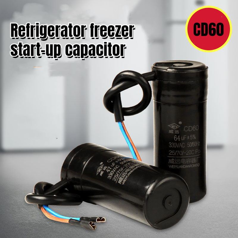 Cd60 Refrigerator Freezer Compressor Starter Capacitor 47UF 64UF 75UF ...
