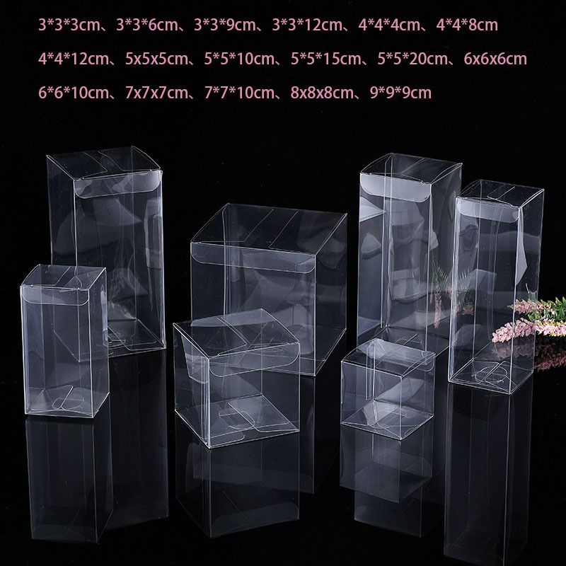 [ABD] Pvc Box Small Size Acetate Box Transparent Gift Box Candy Dessert ...