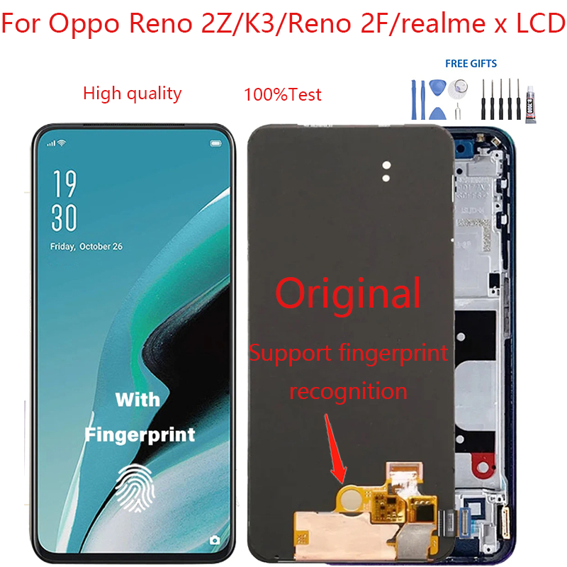 For Oppo Reno 2Z/K3/Reno 2F/realme x LCD Display Screen Touch Panel ...