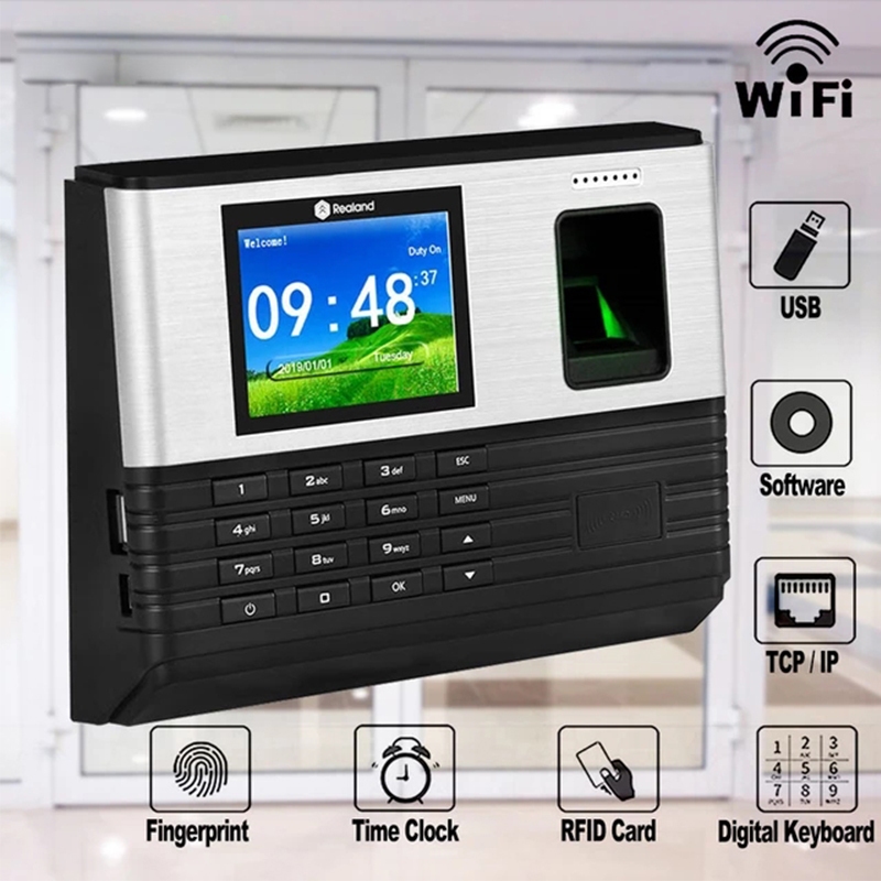 2.8inch Wifi RFID Biometric Fingerprint Time Attendance TCP/IP USB ...