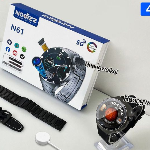 2024 Round Smart Watch N61 4G SIM card Full Netcom AMOLED sceen ...