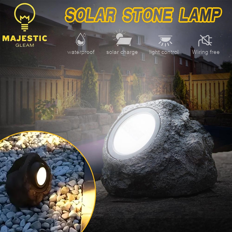 LED Stone Solar Light Outdoor IP65 Waterproof Solar Spotlight for Patio ...