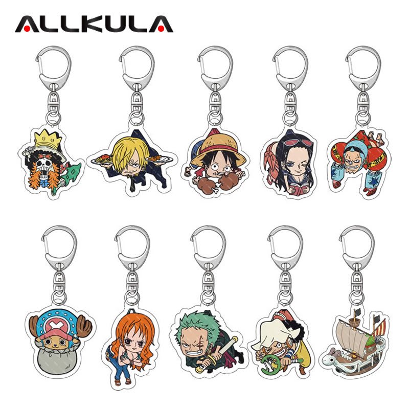 One Piece Anime Keychain Acrylic Keyrings 12 Styles | Shopee Philippines