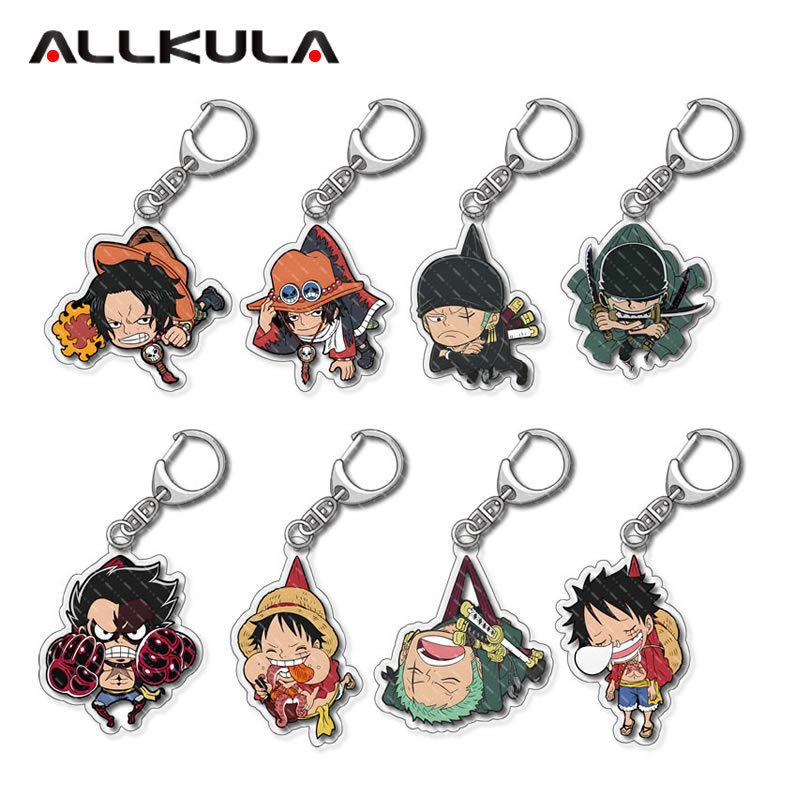 One Piece Anime Keychain Acrylic Keyrings 8 Styles | Shopee Philippines
