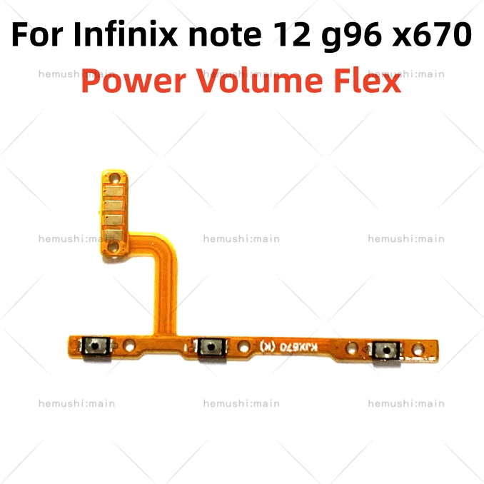 Power Volume button flex For Infinix note 12 g96 x670 Switch ON OFF Key ...