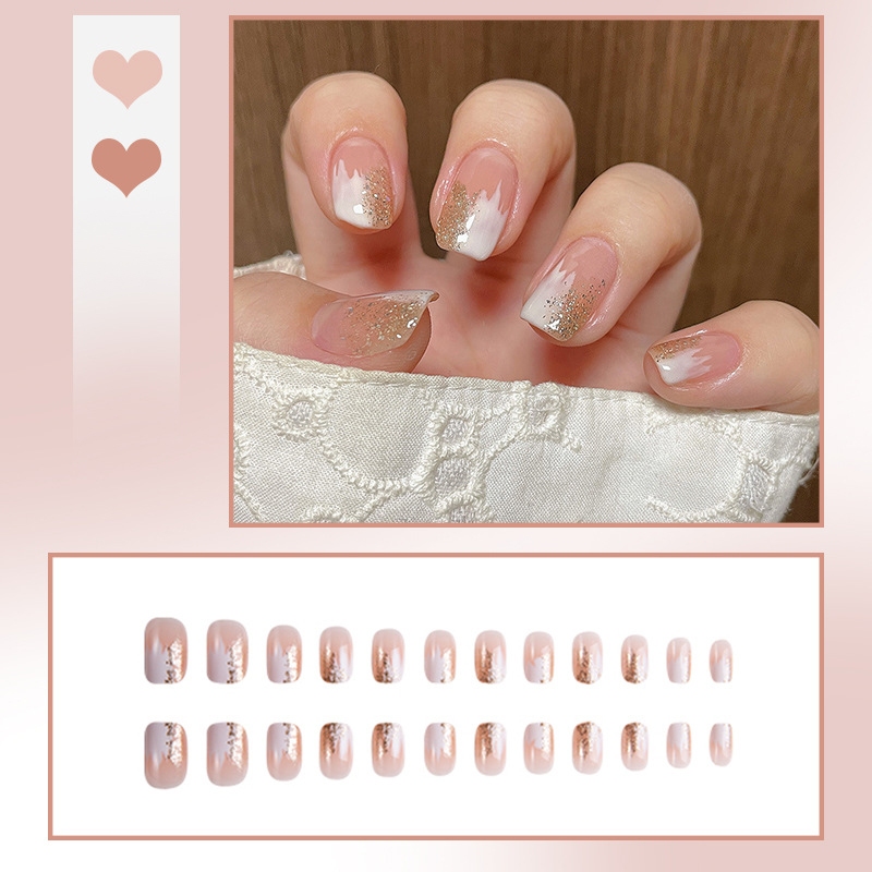Born Pretty Detachable Long Coffin Fake Nail Tips Full Art Tip Colorful ...