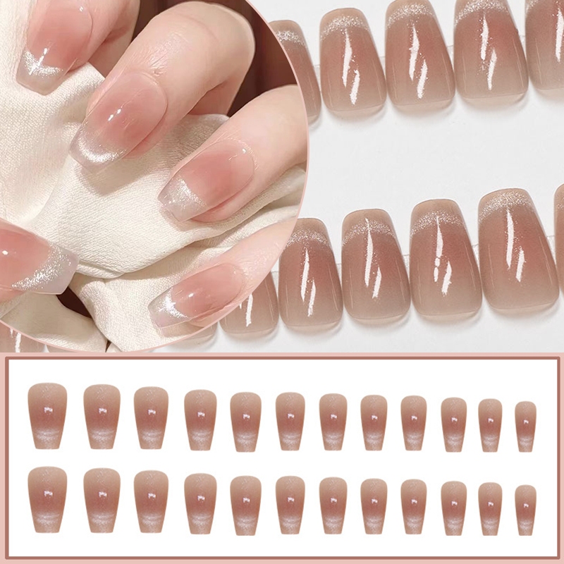 Born Pretty Ballet Press On Fake Nail Tips Set With Design Detachable ...